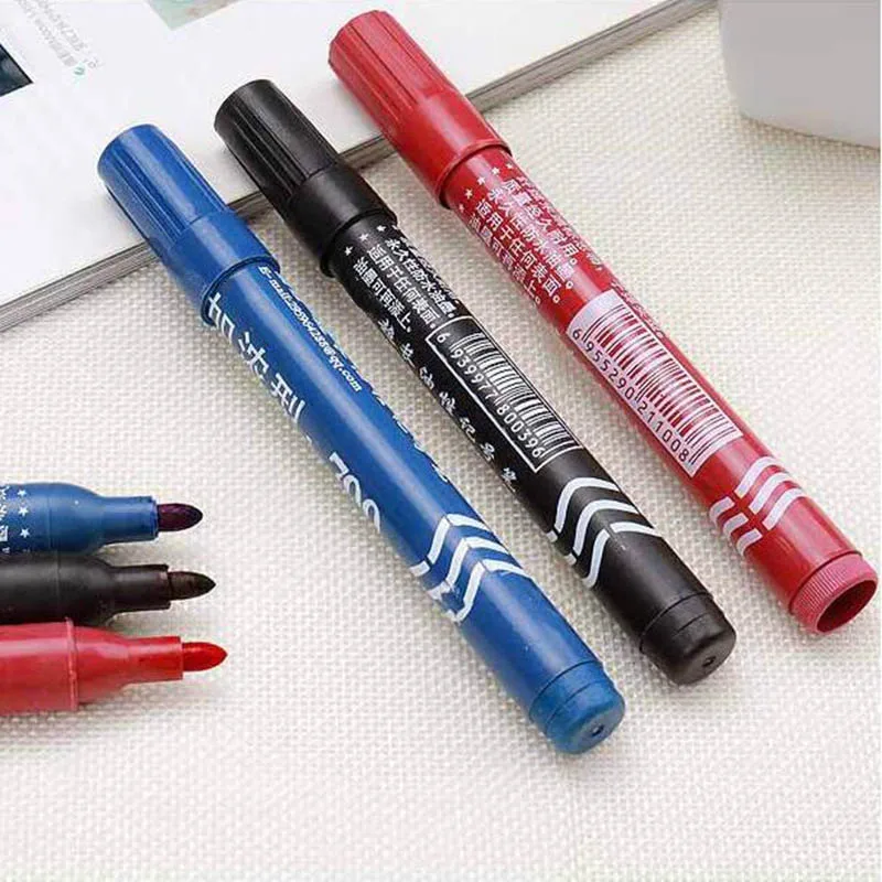 Marker Oily Single head Writing Marker Pen Black Hook Line Pen Learning ...