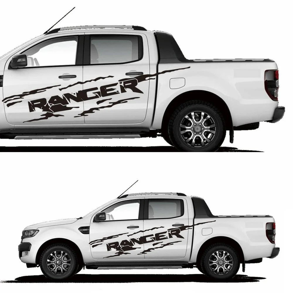For 1Set/2Pcs STICKER COVER CAR RANGER LOGO VINYL DECAL FOR FORD RANGER ...