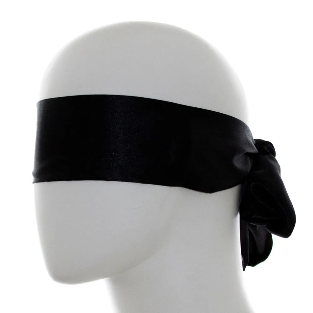 Red Satin Adult Game Eye Mask Cover Sex Toy Sm Head Restraint Bondage