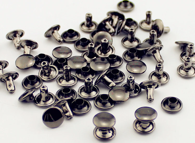 RIVET,9mm gun-black--Ensemble de 100 Rivets ronds Double face pour ...