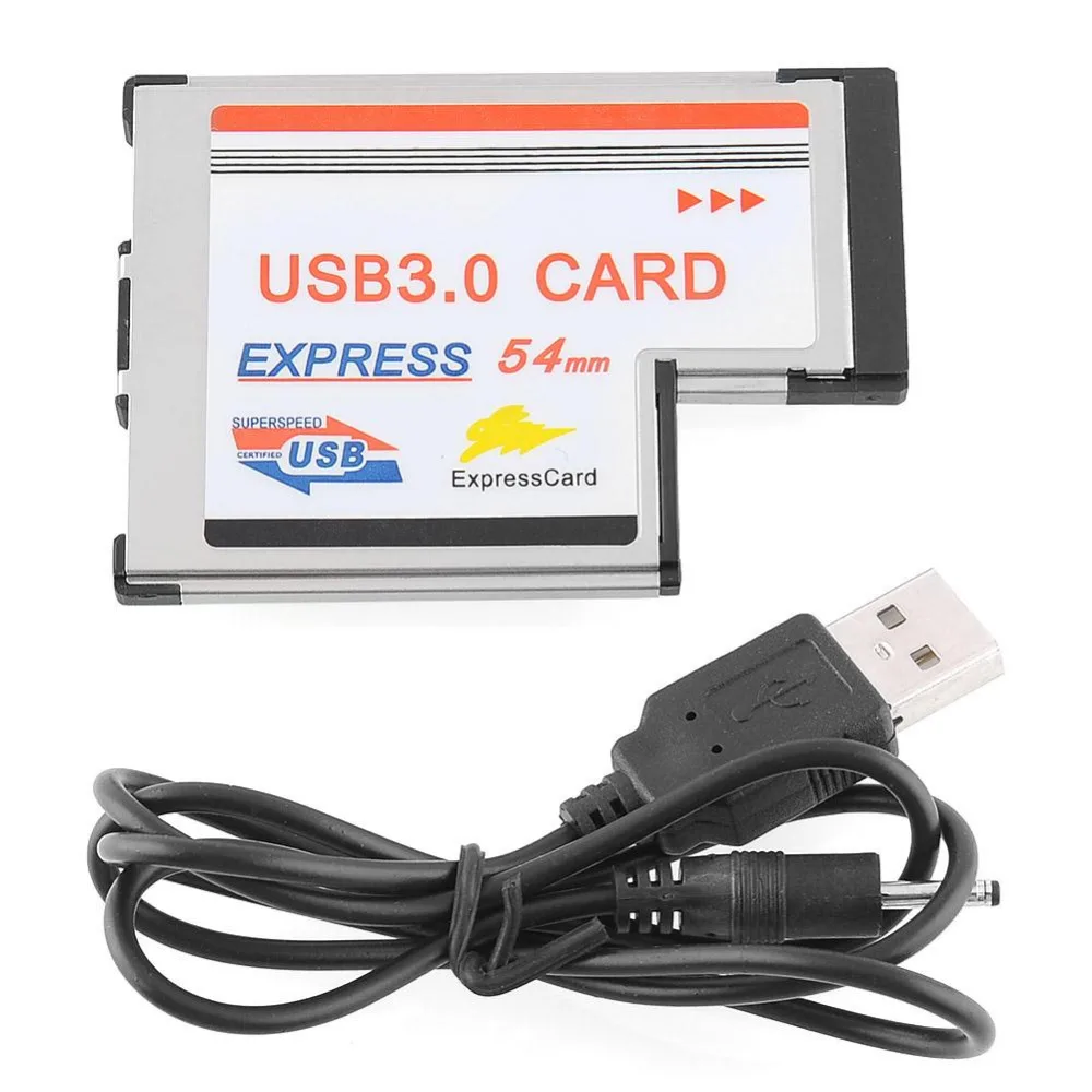 Express Card 54 to USB 3.0 Card 54mm Express USB PCMCIA 2 Ports Card ...