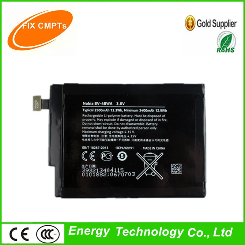 Original BV 4BWA Phone Battery For Nokia Lumia 1320 Built in BV4BWA ...