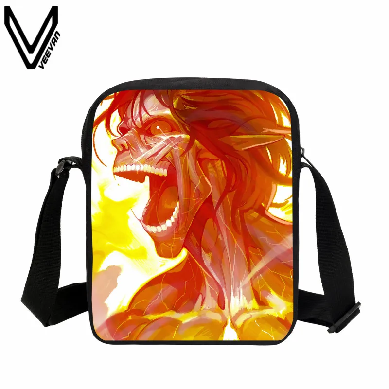 VEEVANV 2019 Anime Attack On Titan Mini Messenger Bag Girls Boys School ...