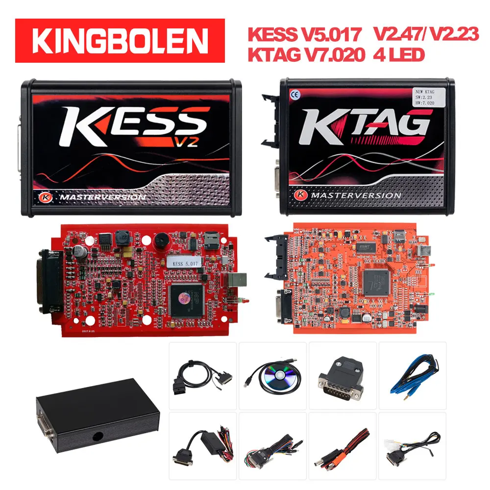 KTAG Ktag V7.020 V2.23 ECU Chip Tuning 4 LED Programming Tool KESS V2 ...