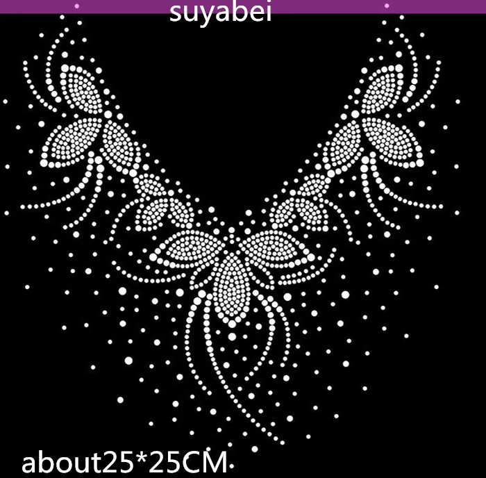 2pc/lot Sticker Products Rhinestones Motif Hot Fix Rhinestone Transfer ...
