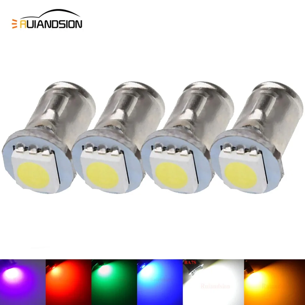 4pcs t7 focos Dashboard Gauge bulb BA7s Instrument Bulb DC 6V 12V 5050 ...