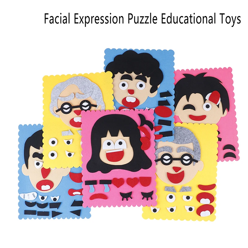 DIY Toys Emotion Change Puzzle Toys 30CM*25CM Creative Facial ...