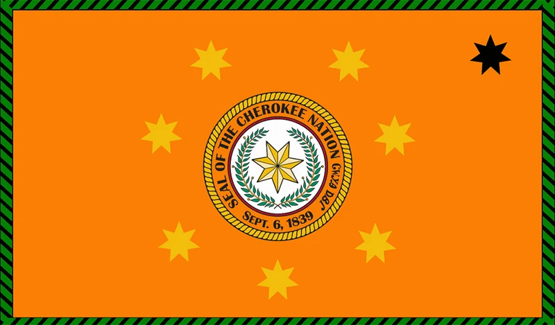 3x5FT 150x90cm Cherokee Nation Flag Native American Indian Orange ...