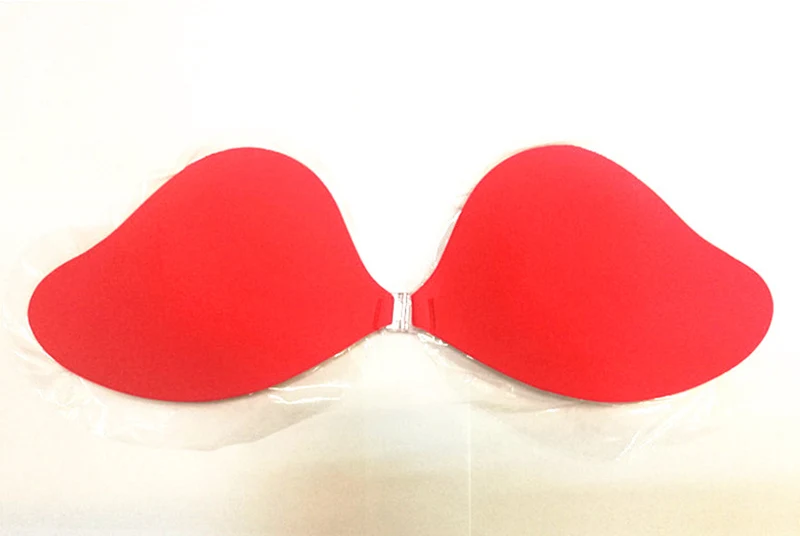 New Sexy Red Color Push Up Strapless Silicone Bralette Invisible Adhesive Bras Seamless Mango