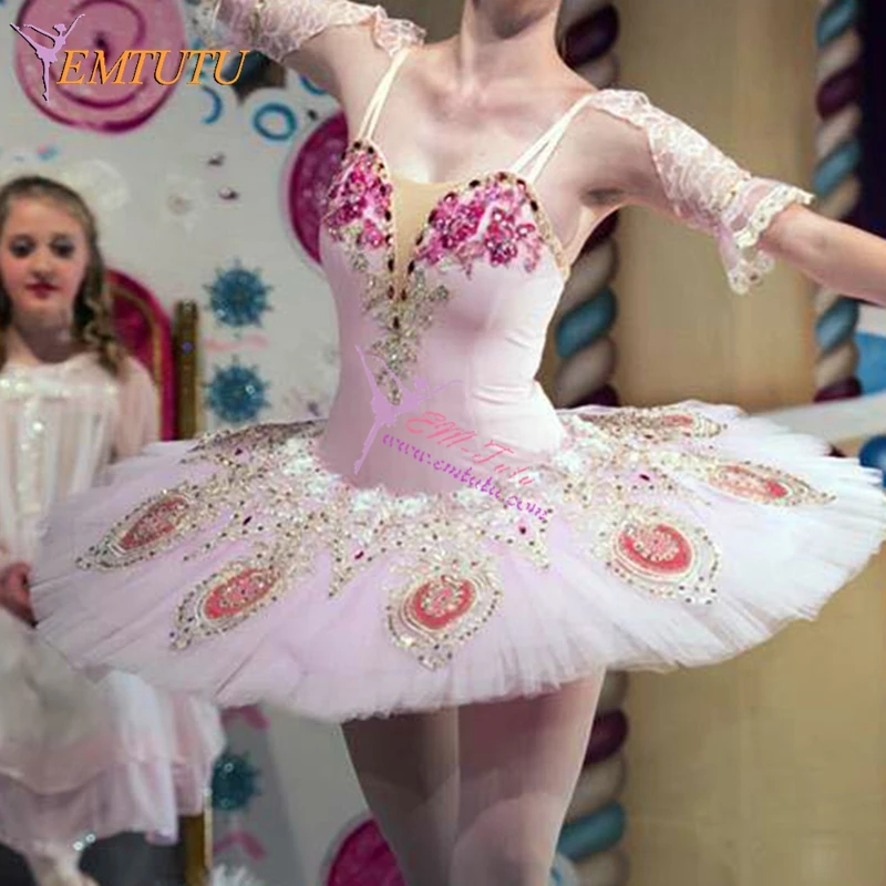 Adult Professional Ballet Tutus Pink Pancake Platter Classical Ballet Costumes Women Nutcracker