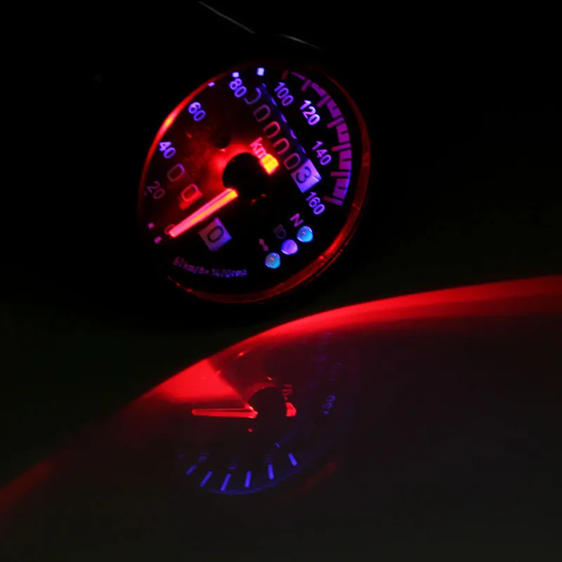 Universal Motorcycle Speedometer 12V with LED Indicator - Aliwheels