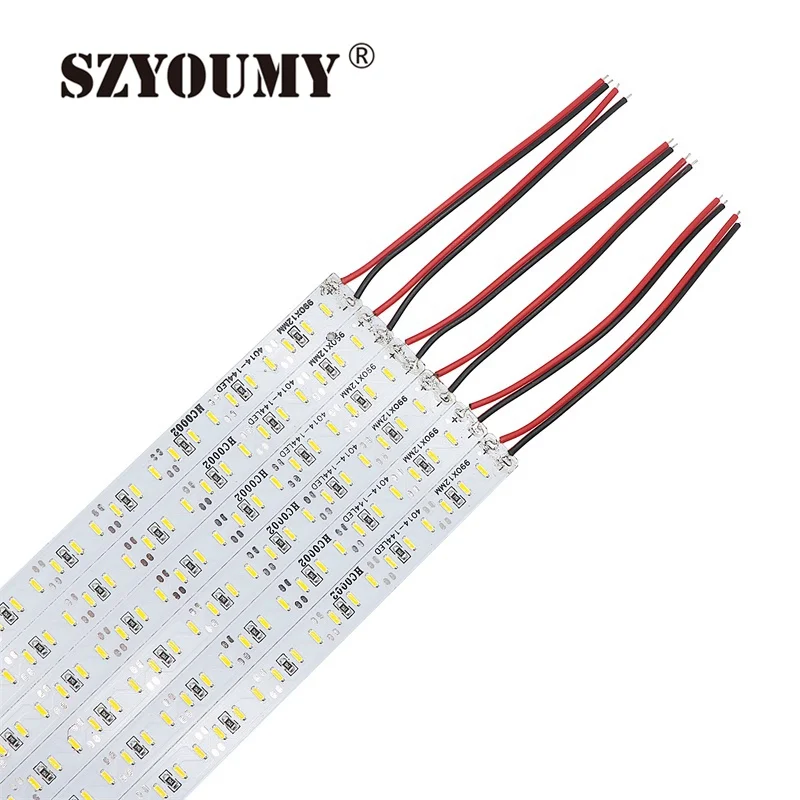 SZYOUMY SMD 4014 LED Rigid Bar 144LEDs/M LED Rigid Strip DC 12V 4014 ...
