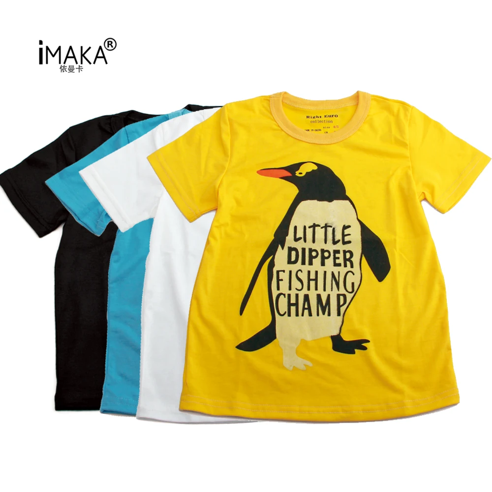 iMAKA New 2017 Summer Kids T shirt Cotton Penguin Print Short Sleeves ...