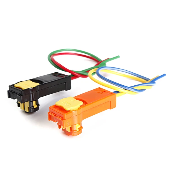 1 Pair Black And Orange Car Security Airbag Connector Plug Clockspring ...