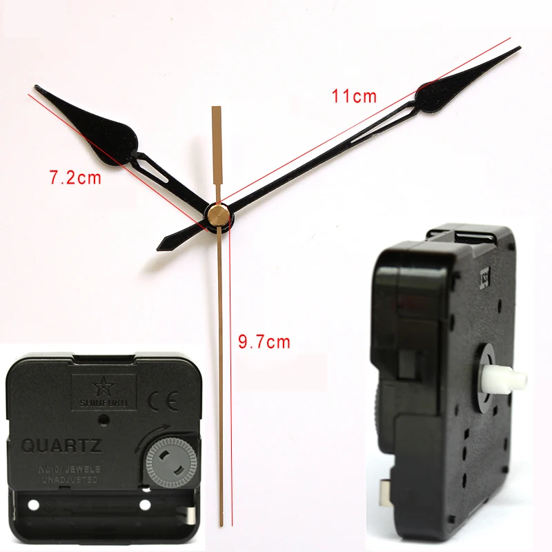 Shinfuku 631 Short Snap In Type 5mm Clock Mechanism With Hands 16 ...