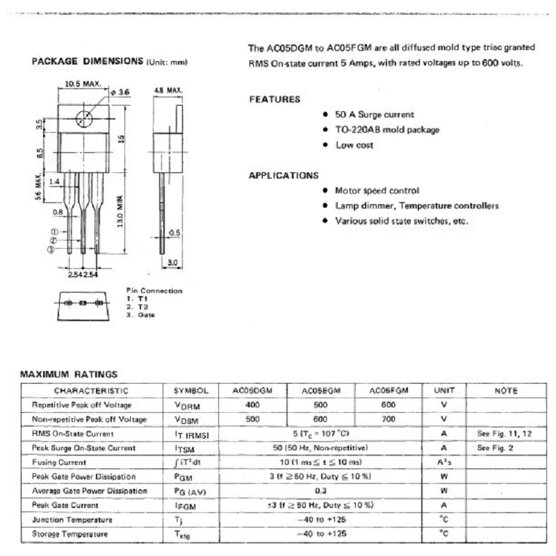 送料無料唐|。AC05D to 220トライアック5a/400ボルトスポットセールス品質保証|shipping software ...