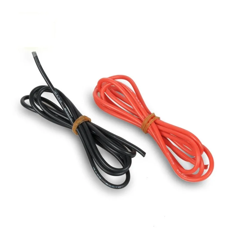 16awg 2m Silicone Cable Tinned Copper Stranded Wire (1 Meter Red + 1 ...
