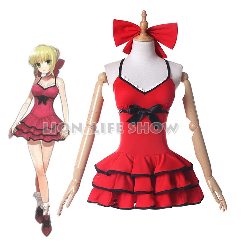 FGO-Fate-Grand-Order-Saber-Nero-Swimsuit-One-Piece-Swimwear-Cosplay ...