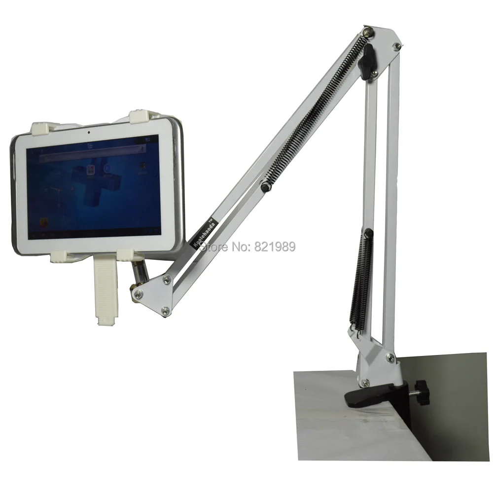 Details about Adjustable Swing Arm Tablet Stand for Desk or Table Top ...