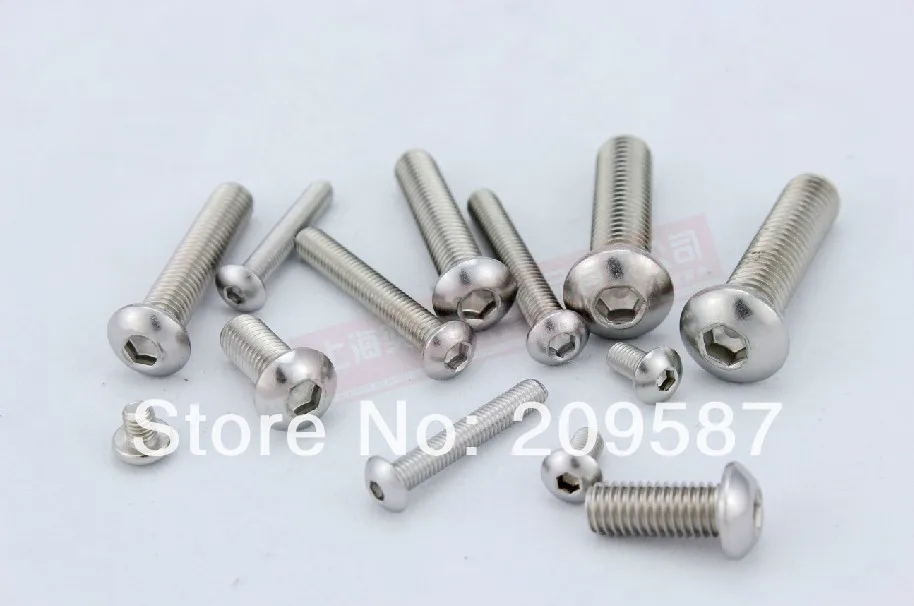 50pcs-Metric-Thread-M5x25mm-Stainless-Steel-inside-Round-Hexagon-Bolts ...