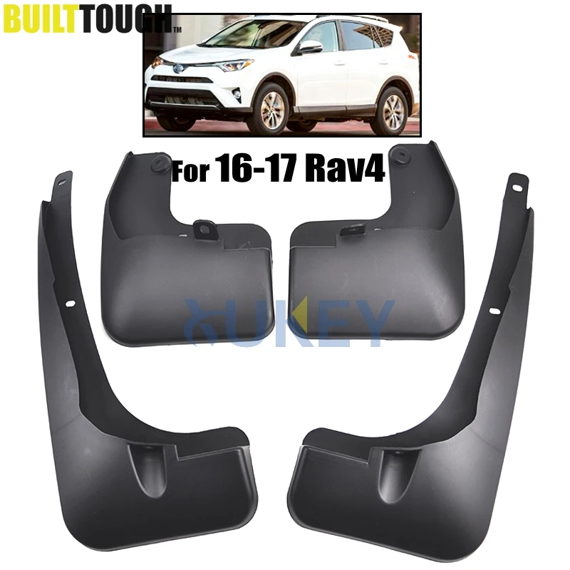 Set Molded Car Mud Flaps For Facelifted Toyota Rav4 2016 2017 2018 ...