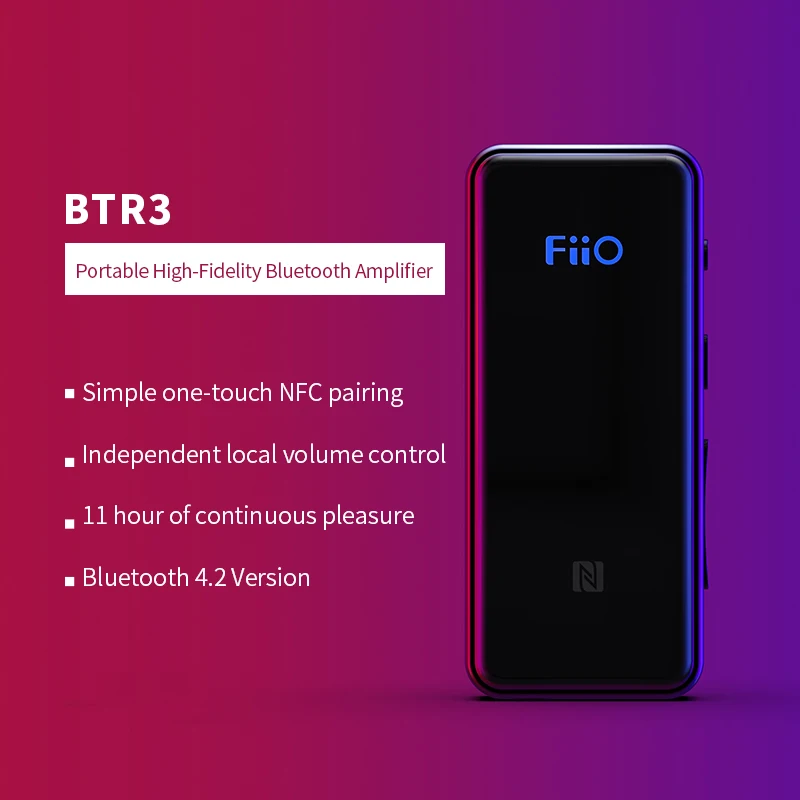 Hot Offer FiiO BTR3 Bluetooth Receiver 4.2 aptXLL Wireless Bluetooth Audio Receiver 3.5mm Car ...