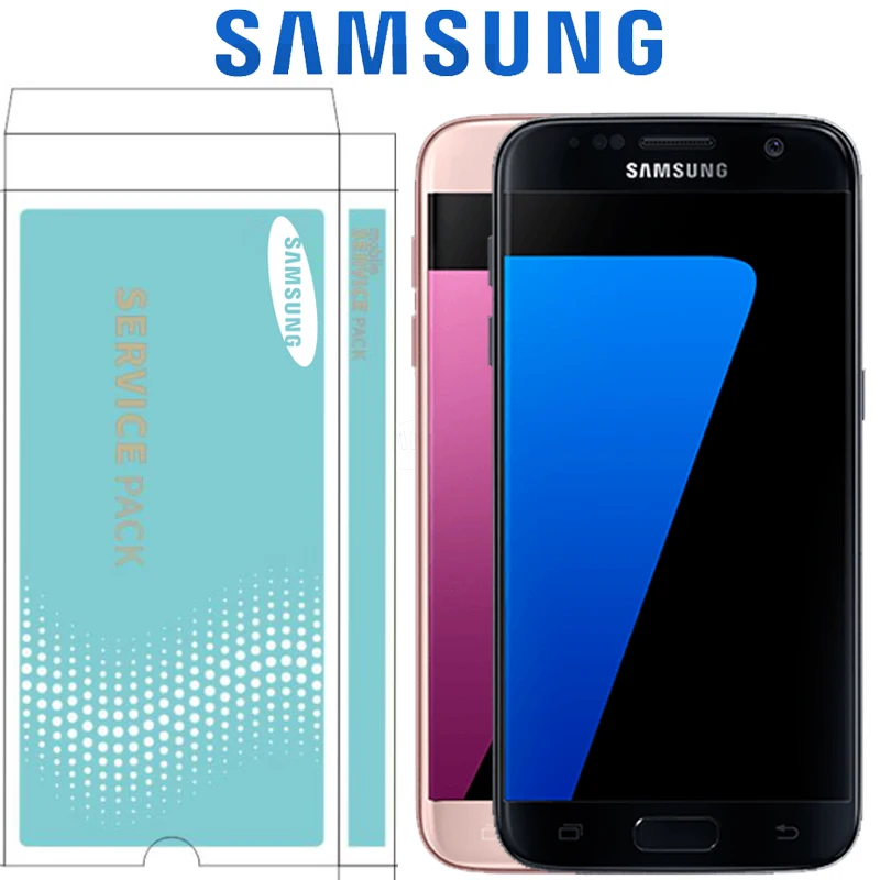 삼성 갤럭시 s7 lcd g930 g930f 디스플레이 터치 스크린 디지타이저 어셈블리에 대 한 프레임 원래 lcd|휴대폰 ...