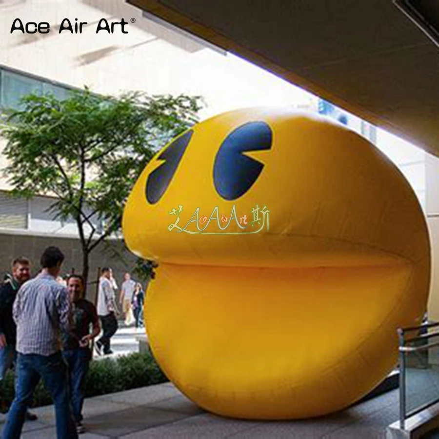 Popular cartoon model inflatable pac man,fashionable yellow pac man ...