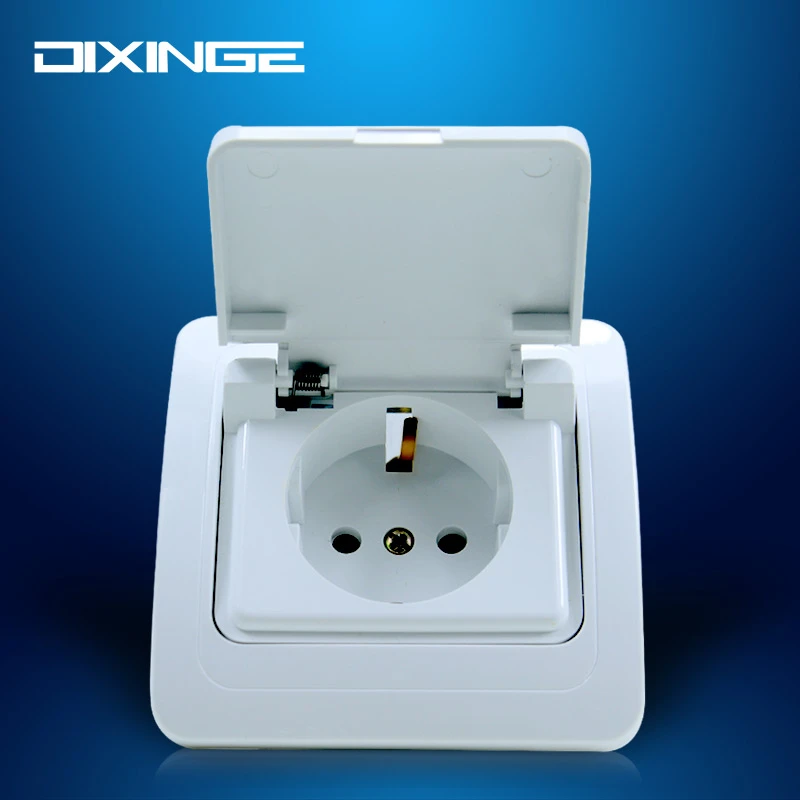 Eu Regulations Standard Wall Power Outlet Splash Socket With Cover ...