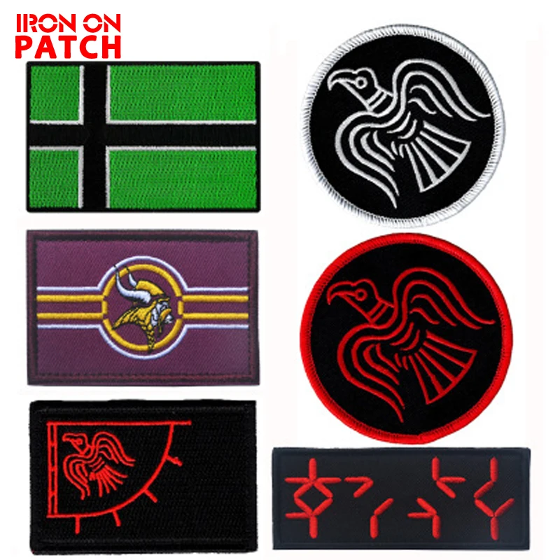 Vinland Viking Flag Patch With Embroidery Chapter Tactical Military ...