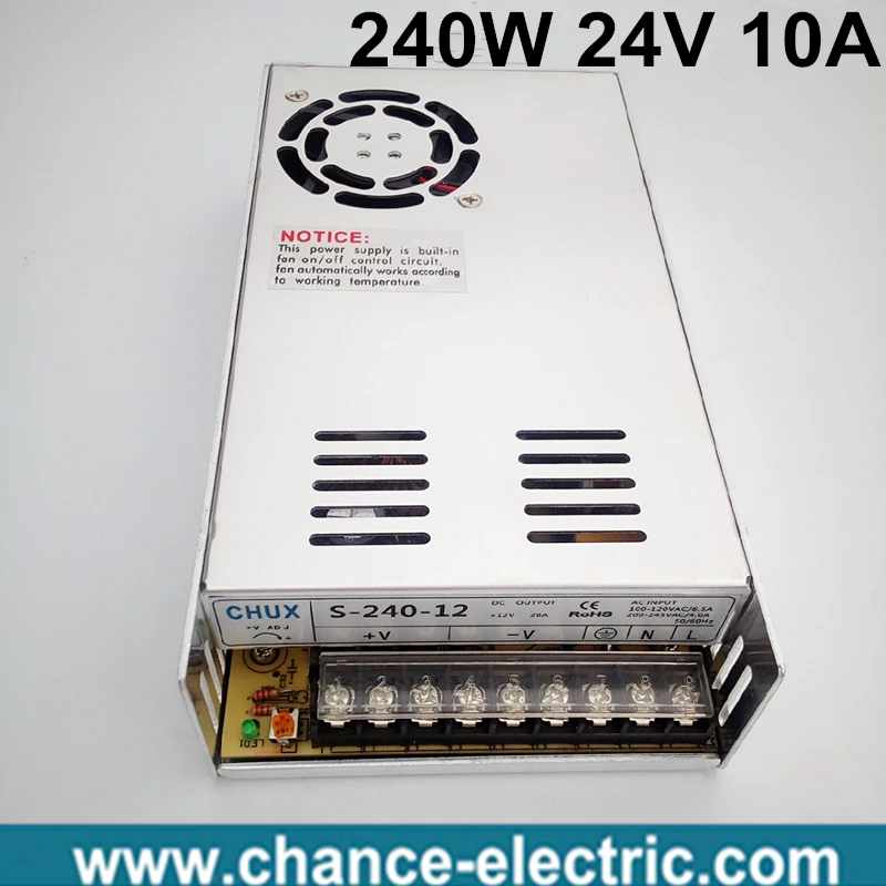 24 volt power supply 110V 220V AC to 24V DC 10A 240W single output 24v ...