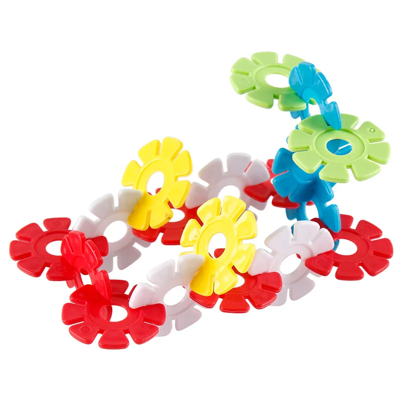 40Pcs/lot Snow Snowflake Building Blocks Toy Bricks DIY Assembling ...