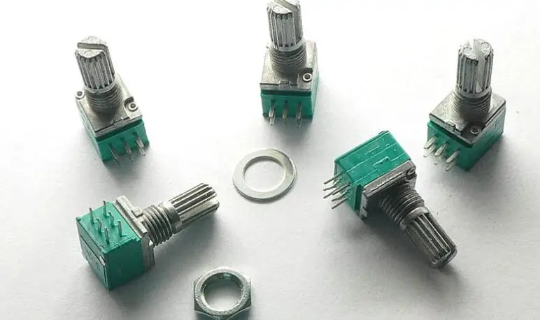 10pcs Type B 10K ohm 6 Terminals Dual Linear Variable Potentiometer ...