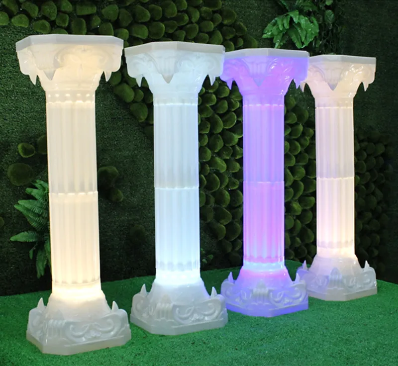 White Plastic Roman Columns Road Cited For Wedding Favors Party ...