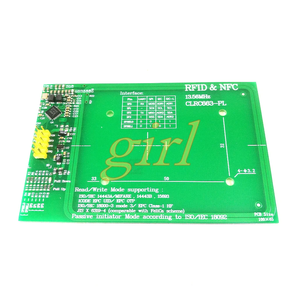 Clrc663 Module Rfid/nfc Read And Write Module Development Board Long ...