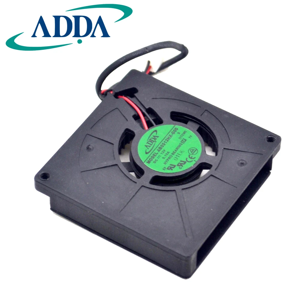 For Adda Ab5512hx-g00 12v 0.19a 50mm 2 Wire Cooling Fan Adda - Fans ...
