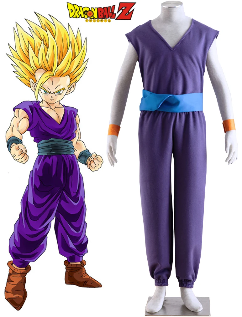 Dragonball Z Son Gohan Super Saiyan Fighting Uniform Cosplay Costume ...