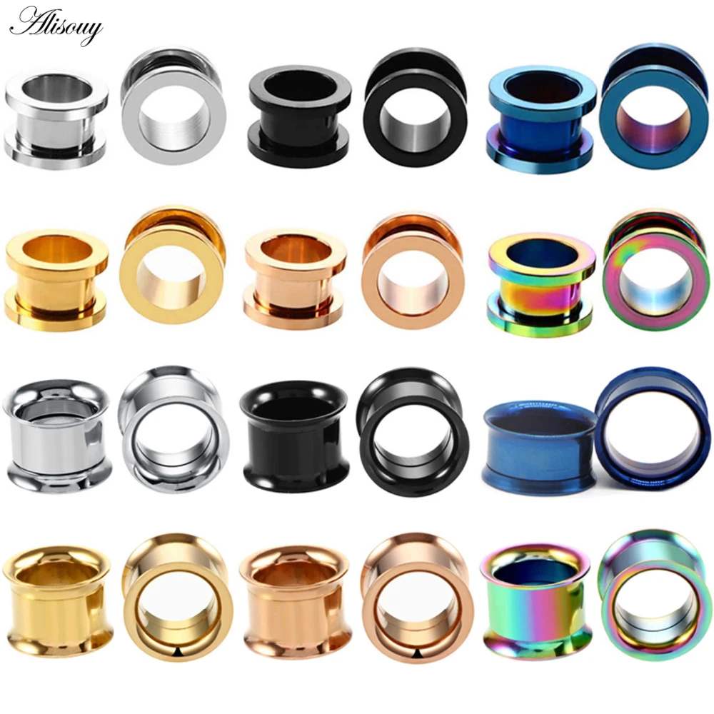Ear Stretchers Plugs Tunnels Stainless Steel | 6 Gauge Plugs Tunnels ...