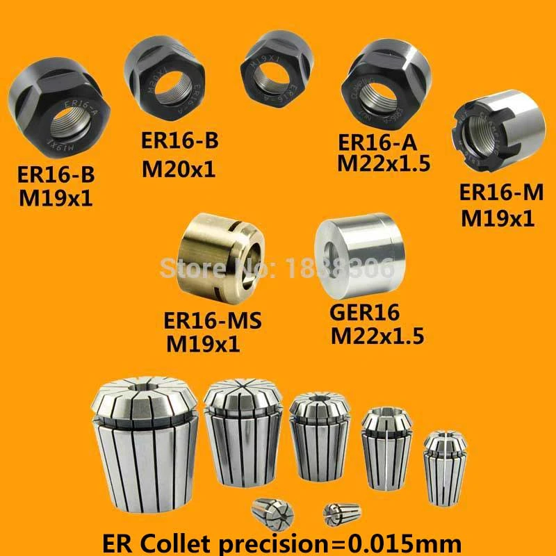 ER Collet Chuck Holder ER16 3.175 8mm adapter clamp Nut Drill chuck cnc ...