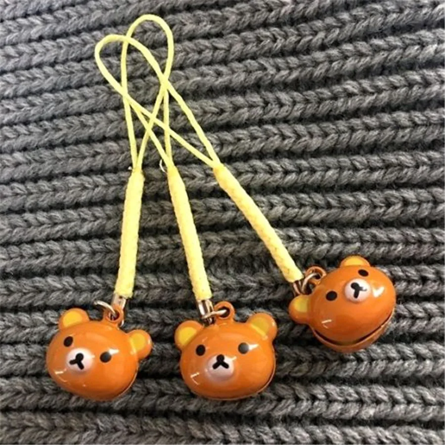 FD3689 new Cartoon Rilakkuma Relax Bear Bell Keyring Key Chain Wallet ...