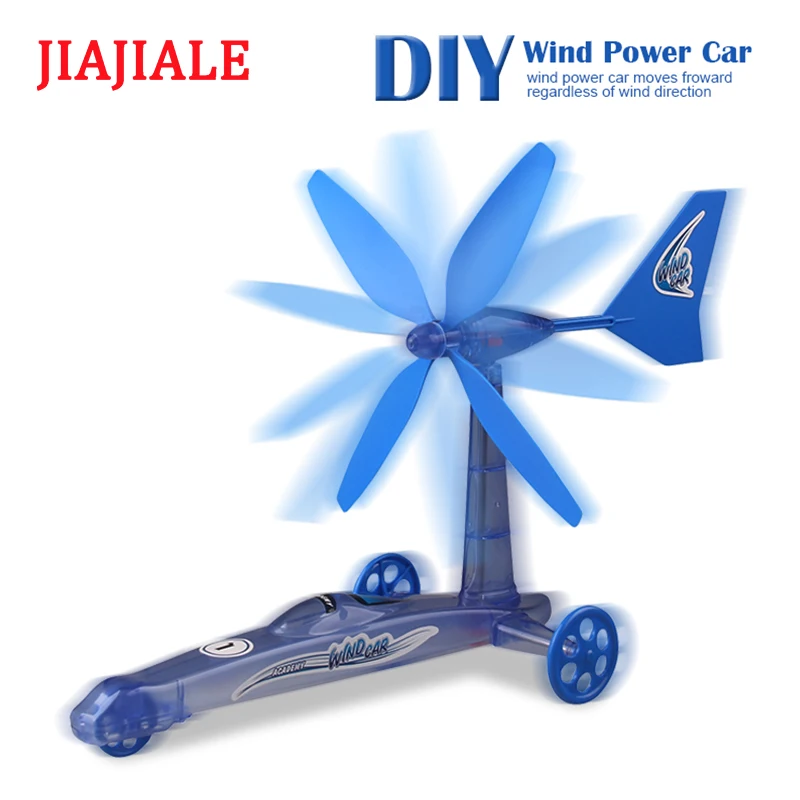 New DIY assembles wind power car wing power car moves froward ...