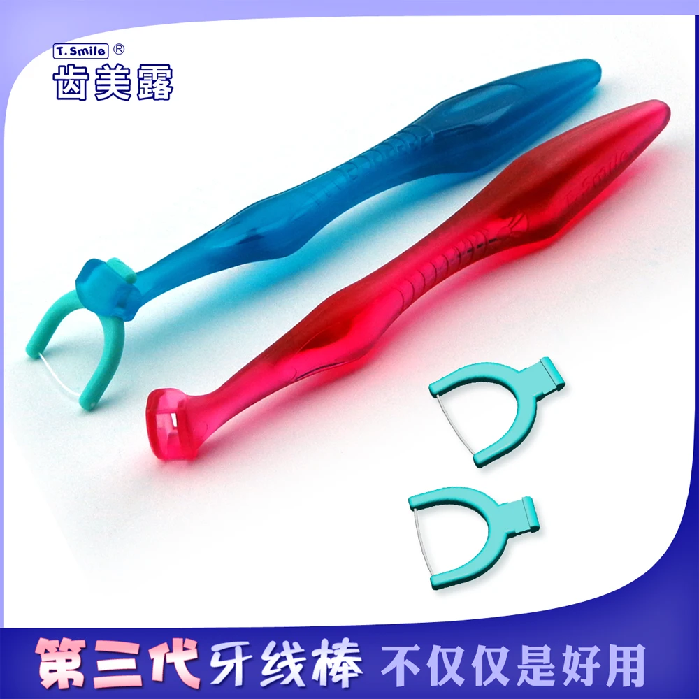 free shipping Noved dental flosser stick dental flosser unique 10 bags ...