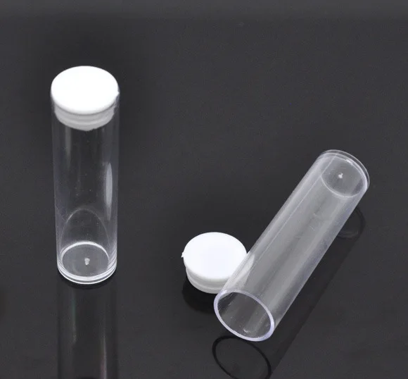 GT1315 Plastic Clear Container Storage Round Tube Display 20pcs/lot ...