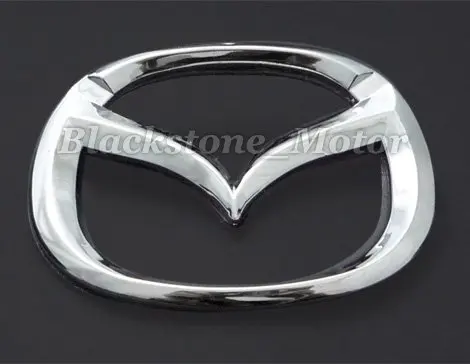 1 Pcs 3 Inch Chrome Rear Badge Bent Emblem Decal Sticker Mazda 323 626 ...