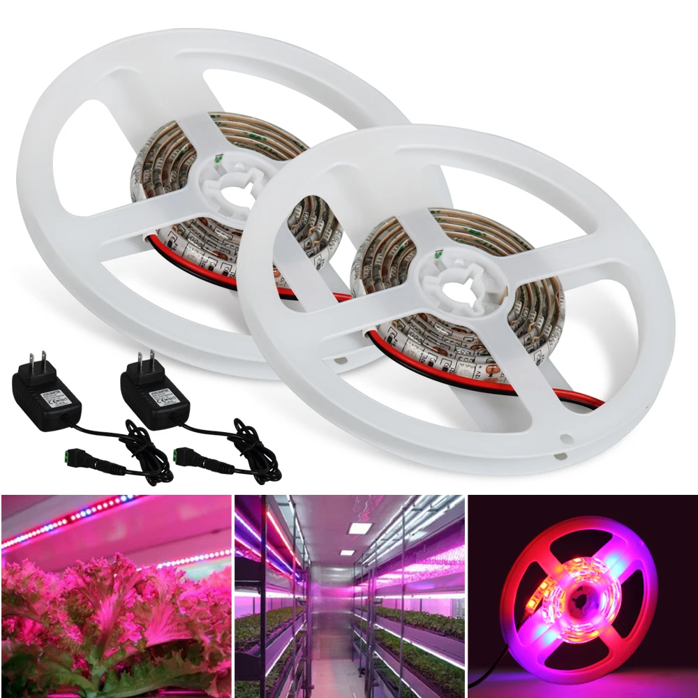 3 M LED Plant Grow Strip Light Full Spectrum SMD 5050 สีแดงสีฟ้า 5:1 ...