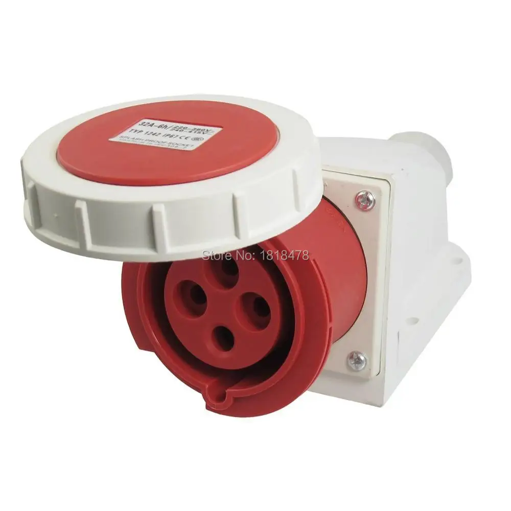 Water-Proof-IP67-32A-3P-E-IEC309-2-Industrial-Socket-AC-220-380V-240 ...