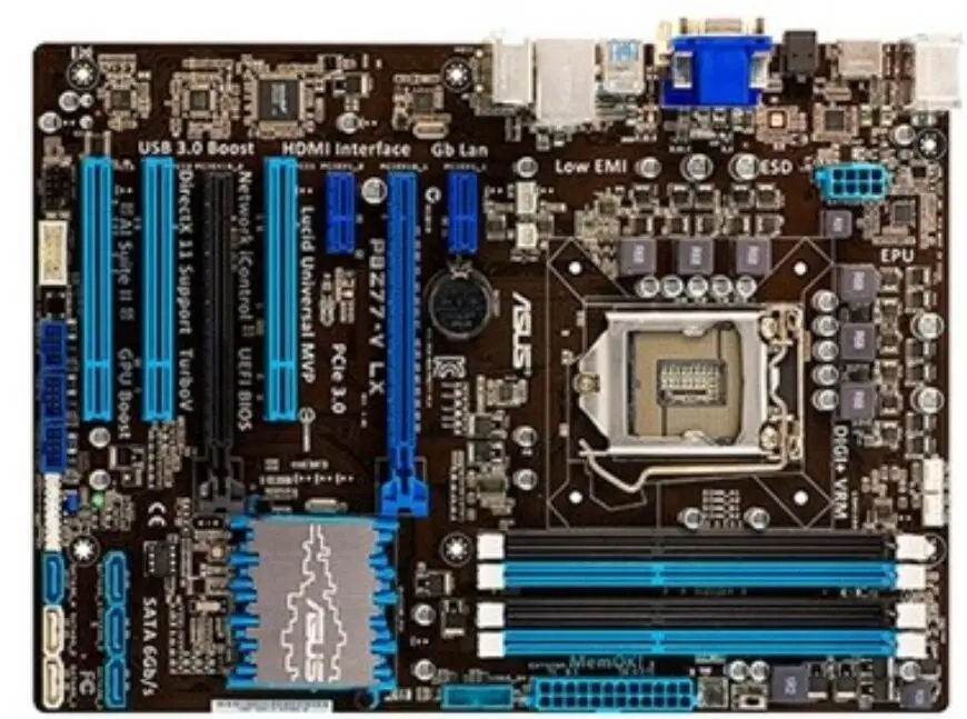 100% original placa base Asus P8Z77-V LX LGA 1155 DDR3 I3 i5 22/32nm CPU USB3.0 32 GB SATA3 VGA ...