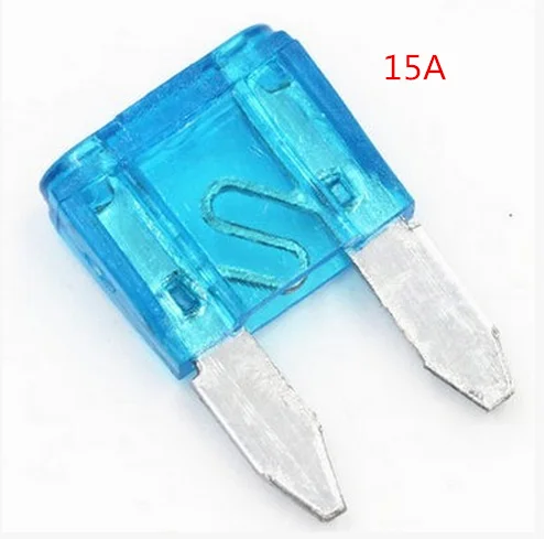 100pcs/lot AMP Mini Car Fuse 15A 15 AMP 32V Mini Size Boat Truck Blade ...