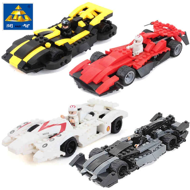 Kazi Building Blocks Sport Speed Power Racer Car 4 Sets/lot Assembling ...