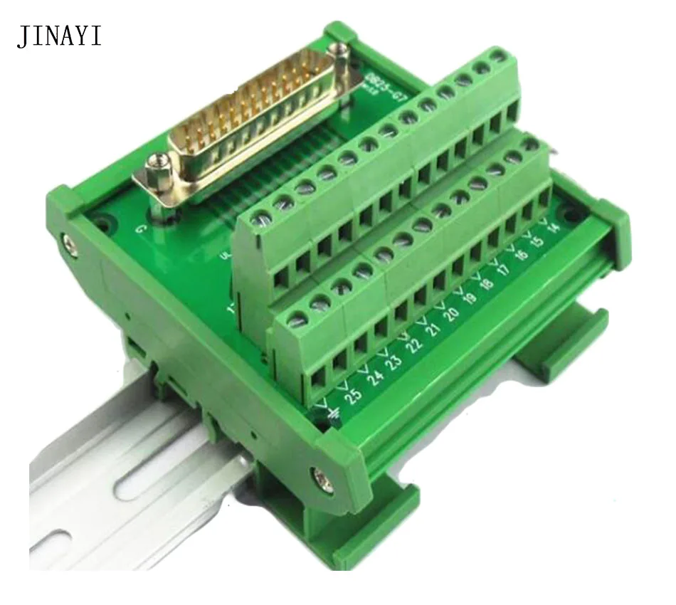 25-pin-DB25-Male-female-D-SUB-DR-25-Signal-Terminal-PCB-Breakout-Module ...